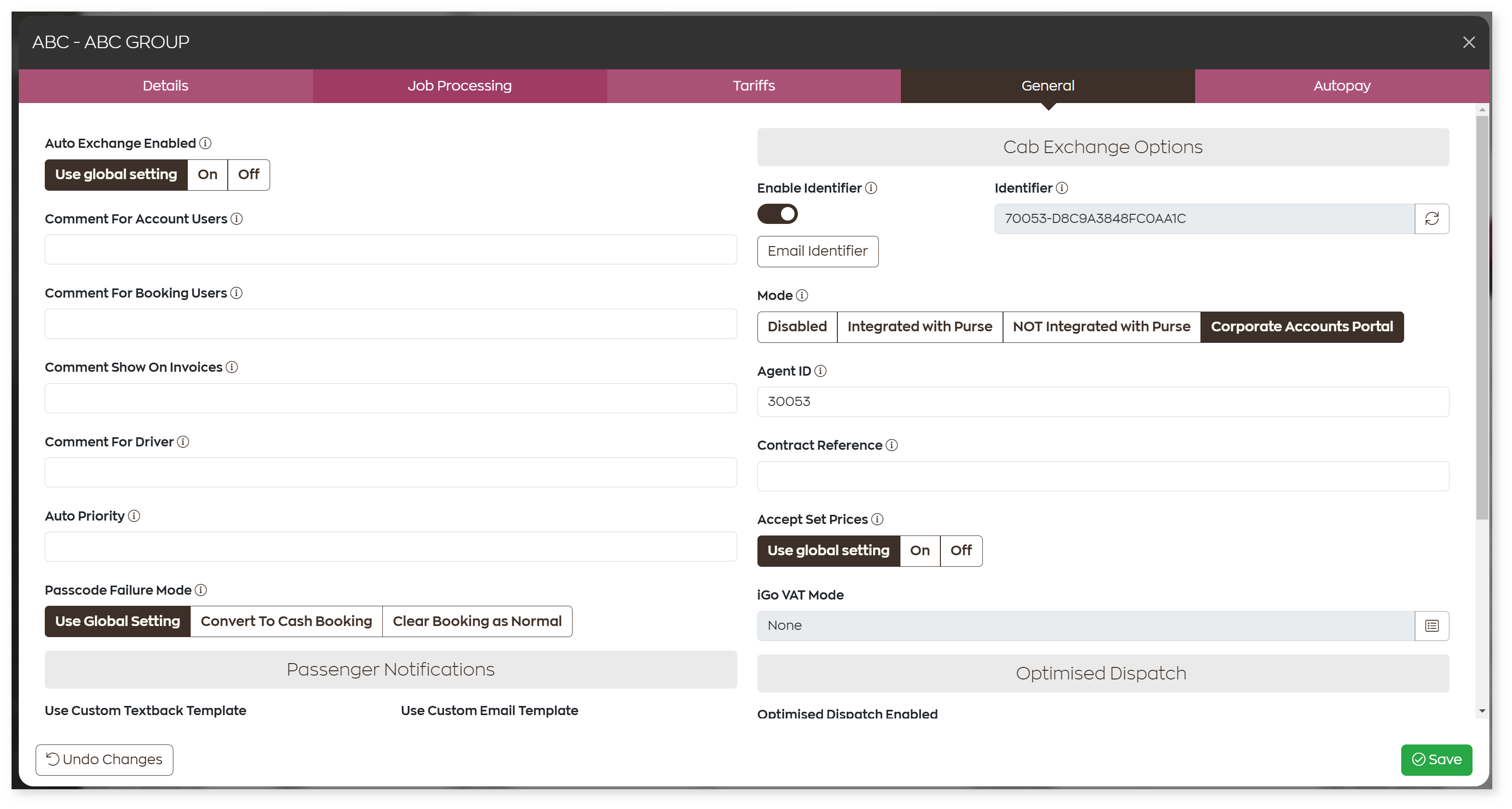 How to set up iGo VAT mode on an account? – Autocab Help