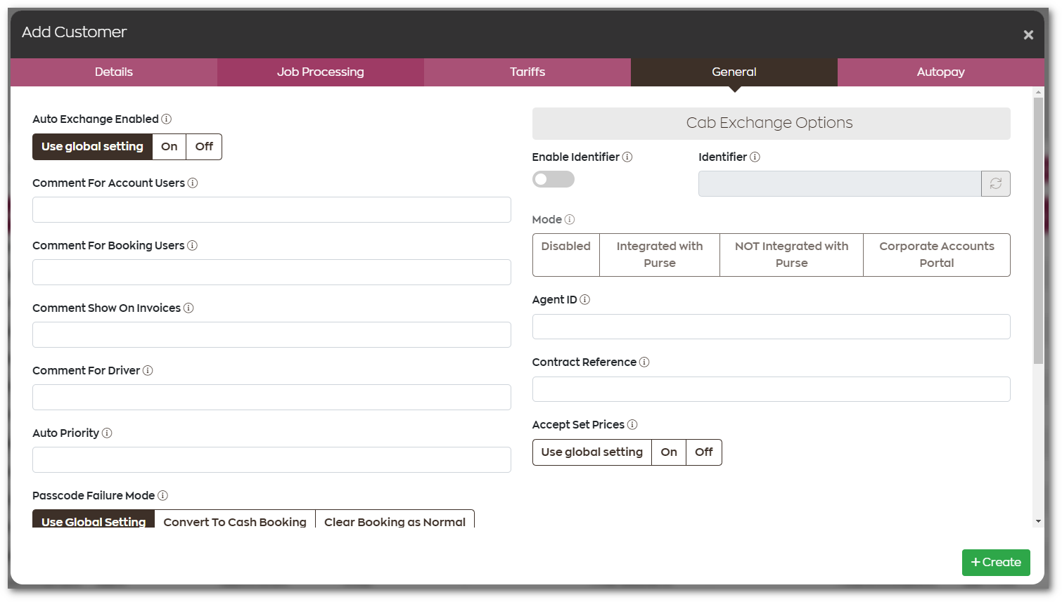 Creating a Corporate Account - 365 Accounts – Autocab Help