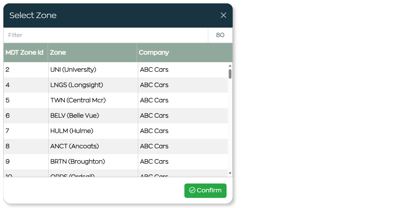 Bid Zones - 365 Management – Autocab Help