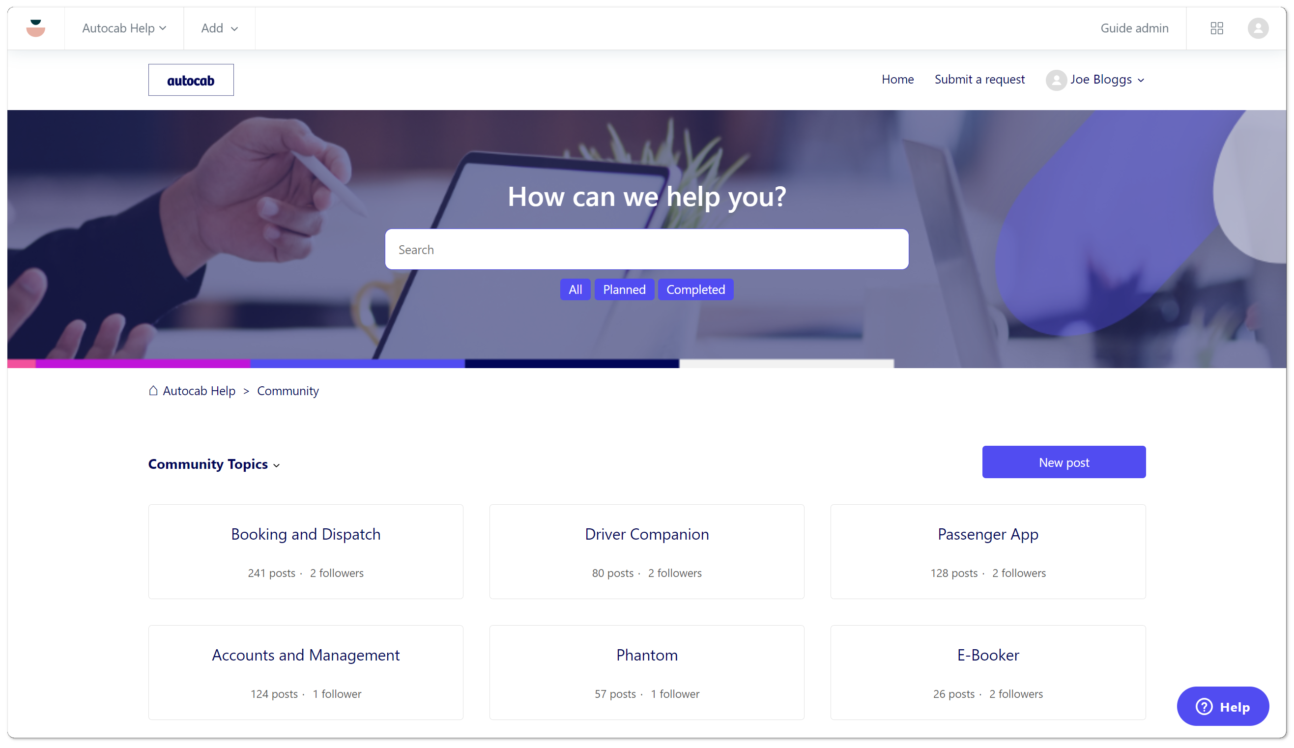How to post a new discussion? – Autocab Help