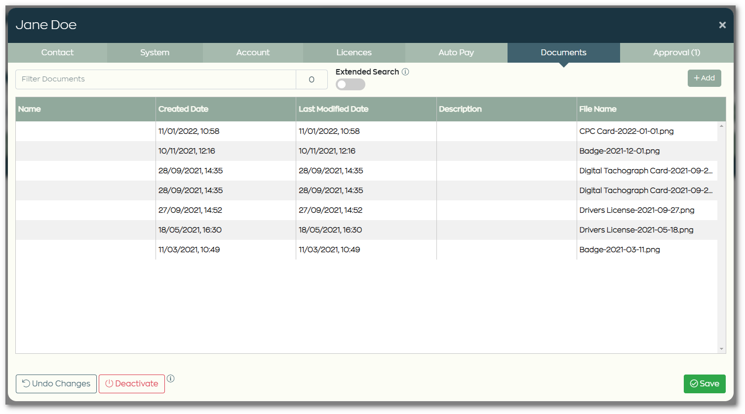 Overview of Drivers Screen - 365 Management – Autocab Help