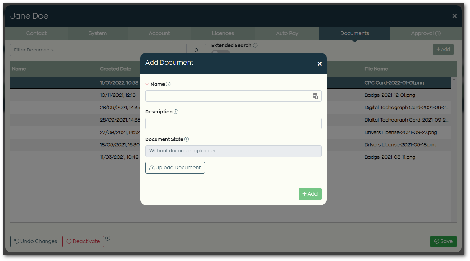 Overview of Drivers Screen - 365 Management – Autocab Help